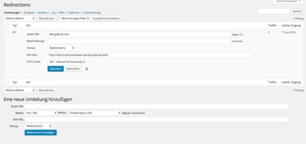 Redirection PlugIn - WordPress ToolTipp - Markus Dreesen