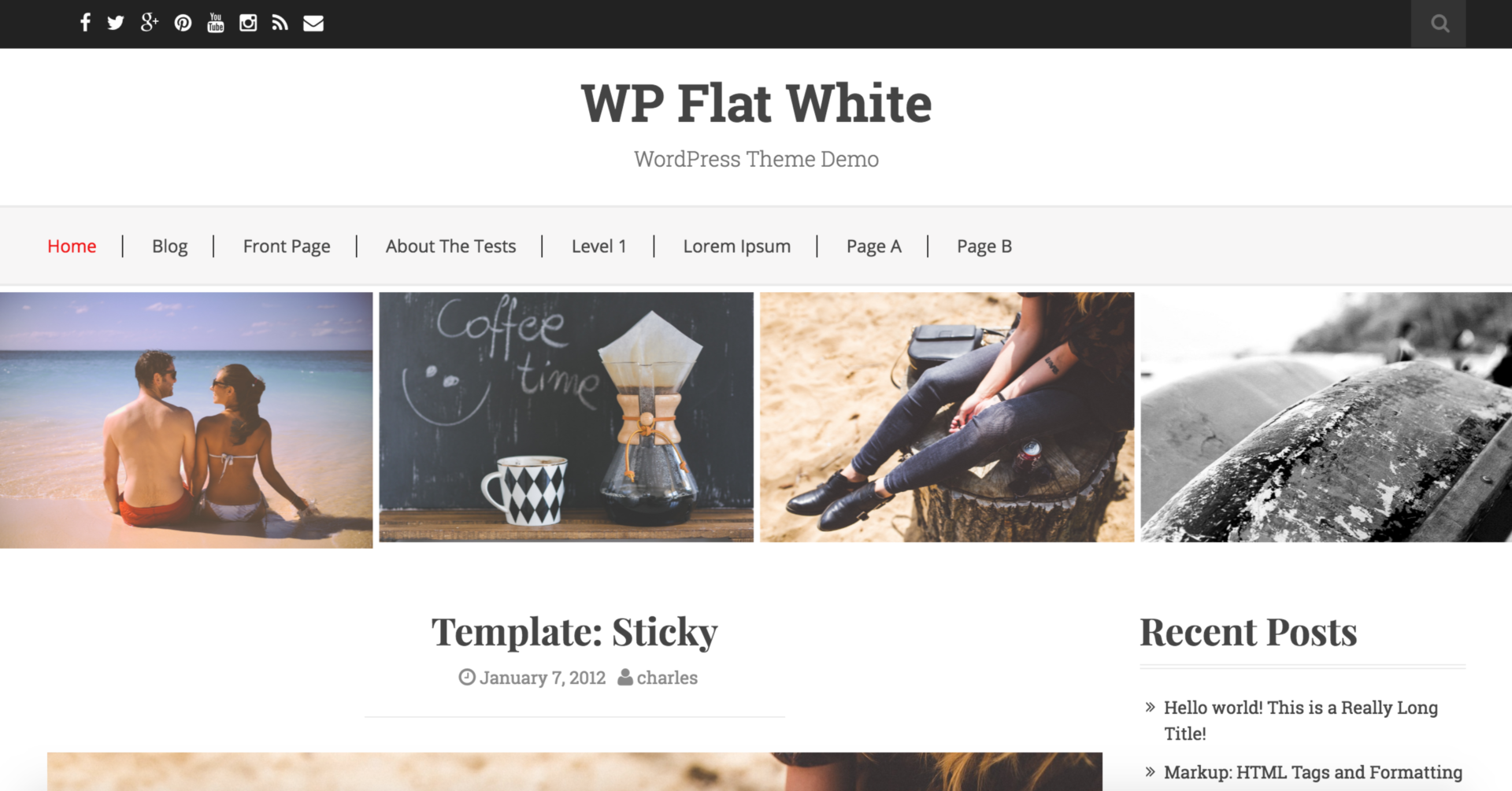 WP Flat White Wordpress Theme - WordPress ToolTipp