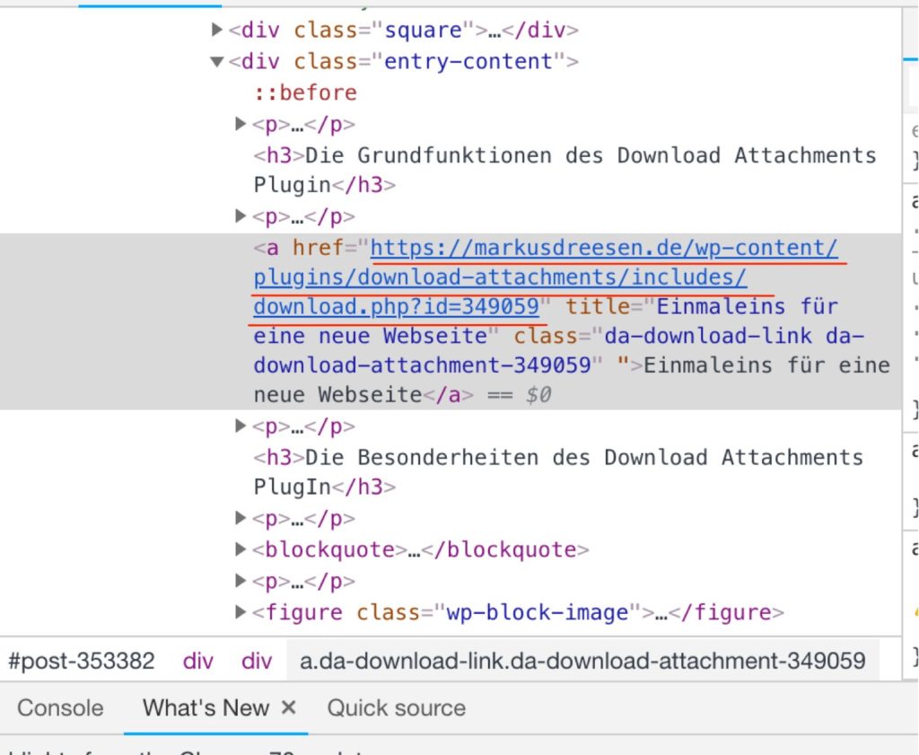 Download Attachments PlugIn - WordPress ToolTipp - Markus Dreesen