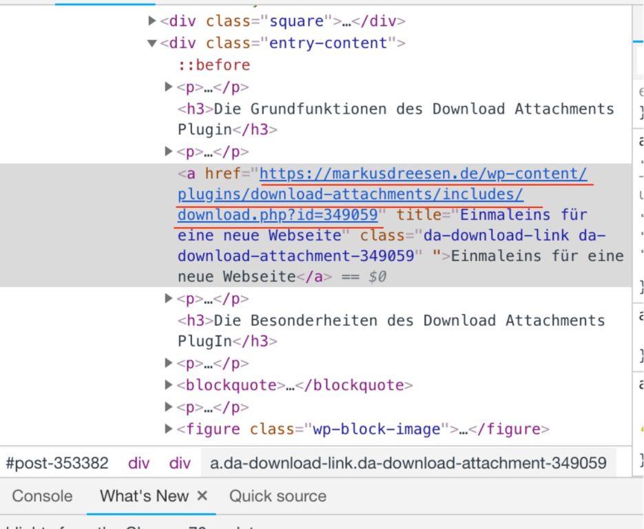Download Attachments PlugIn - WordPress ToolTipp - Markus Dreesen